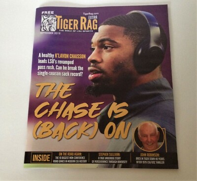 Sept 2019 TIGER RAG Magazine LSU K'LAVON CHAISSON EXTRA ISSUE John ...