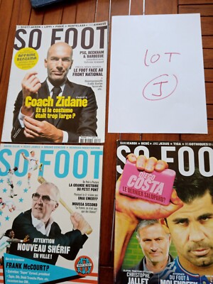 Lot 3 magazines football-So Foot-2016:zidane entraineur/jallet/diego ...