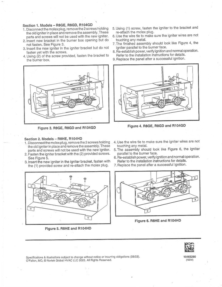 1046528 Nordyne Gas Pack Ignitor OEM PART Replaces 632-320D 632320 ...