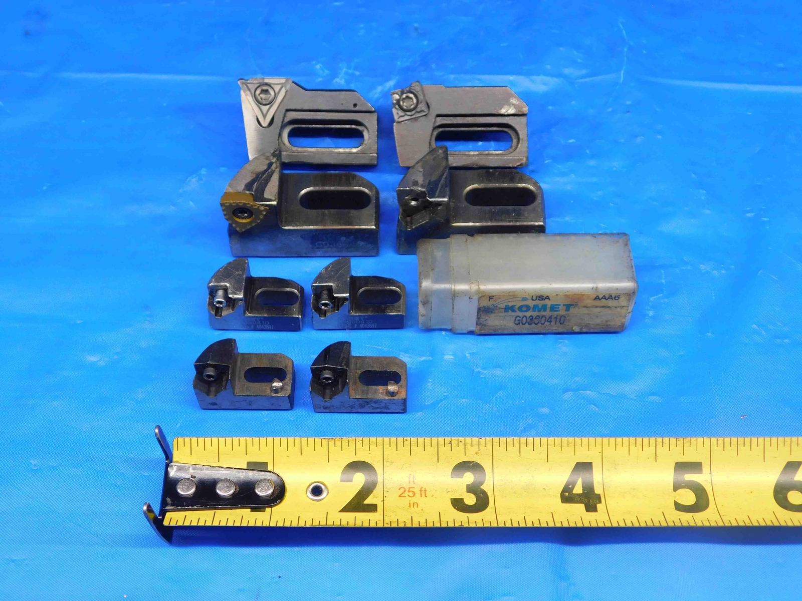 8pc LOT INDEXABLE CROSS SLIDE INSERT CARTRIDGES FOR BORING HEADS ...