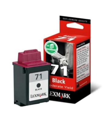 Original Lexmark Ink Cartridge 71 Black For X 70 125 4250 | eBay UK