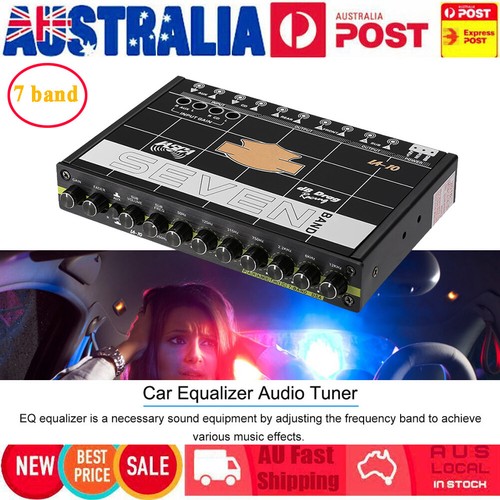 7-Band Car Audio Graphic Equalizer Stereo Tuner with 3.5mm & RCA Aux ...