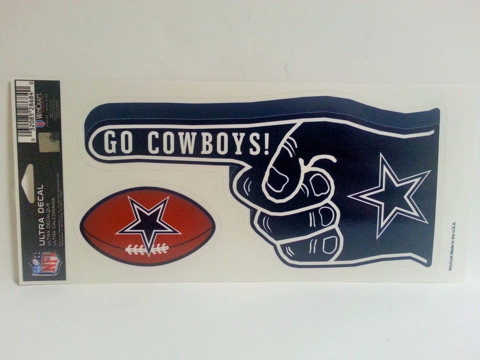 NFL Team Logo Ultra Decal Bumper Stickers plus Number 1 Fan Finger ...