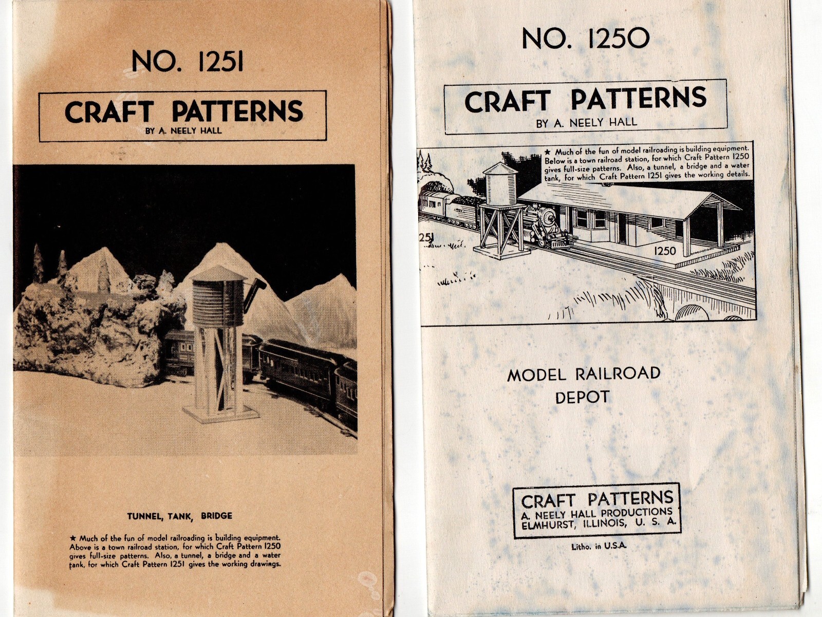 VTG 1940 A NEELY HALL DIY WOODWORKING UNCUT PATTERN BUNDLE 1250, 1251 ...