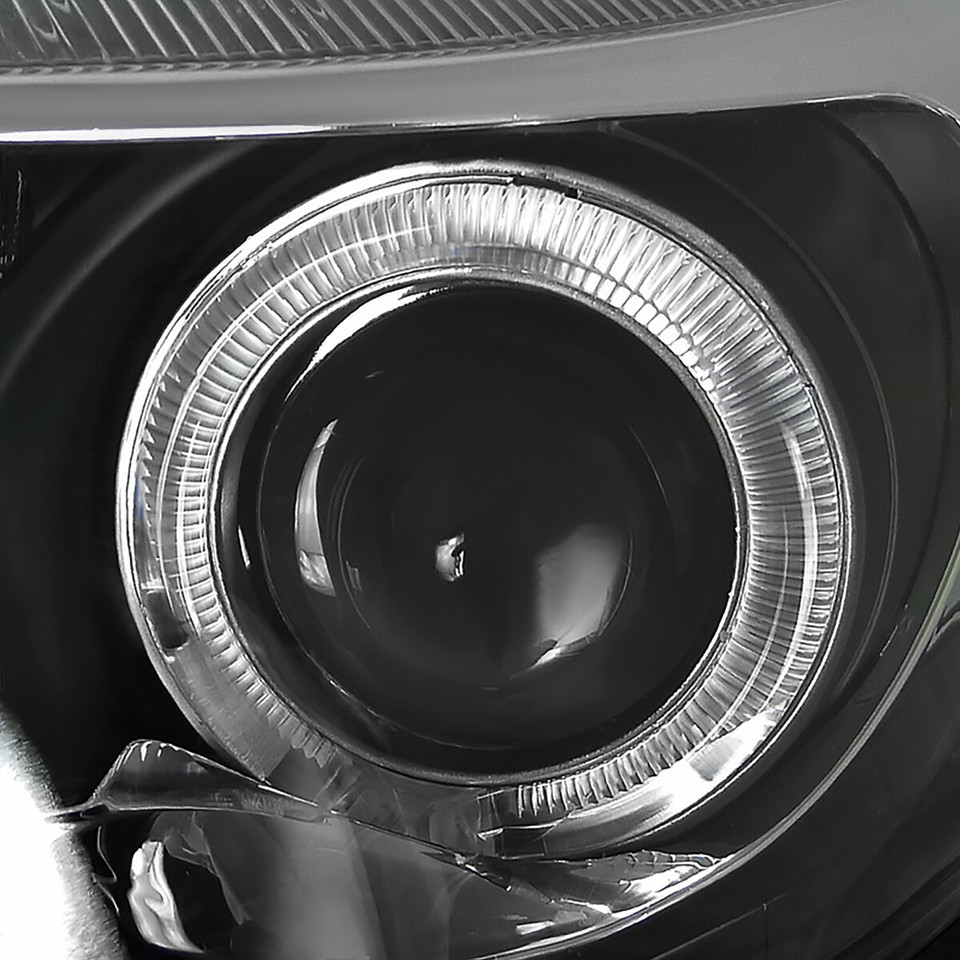 Black Fits 2012-2014 Ford Focus LED Bar Halo Projector Headlights Lamps ...