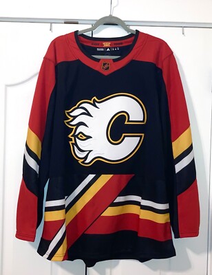 Authentic CALGARY FLAMES Adidas Reverse Retro 2.0 Hockey Jersey Size 52 ...
