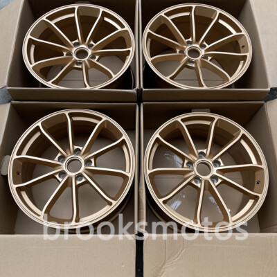 19" NEW MATT GOLD STYLE FORGED WHEELS RIMS FIT PORSCHE 911 997 CARRERA ...