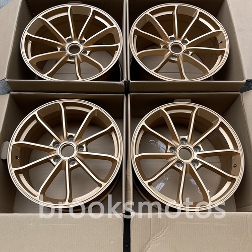 19" NEW MATT GOLD STYLE FORGED WHEELS RIMS FIT PORSCHE 911 997 CARRERA ...
