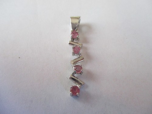 Gorgeous Sterling Silver Real Pink Ruby Pendant Pink Ruby 1 1/4 long | eBay