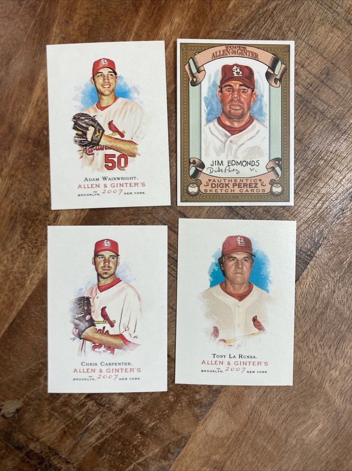 St. Louis Cardinals 10 Card lot Allen & Ginter Adam Wainwright Edmonds ...