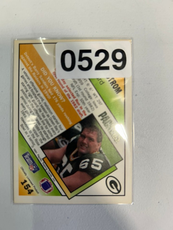 Ron Hallstrom Green Bay Packers 1991 Pacific #154 Football Card | eBay