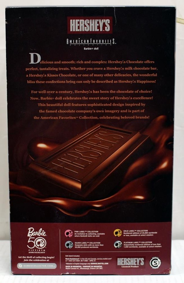 Mattel Silver Label Barbie Collector Hershey's American Favorites Doll ...