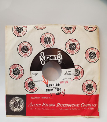 Trudy Todd BANDITO / PATHETIQUE MELODY (PROMO POP 45) #277 PLAYS VG++ ...