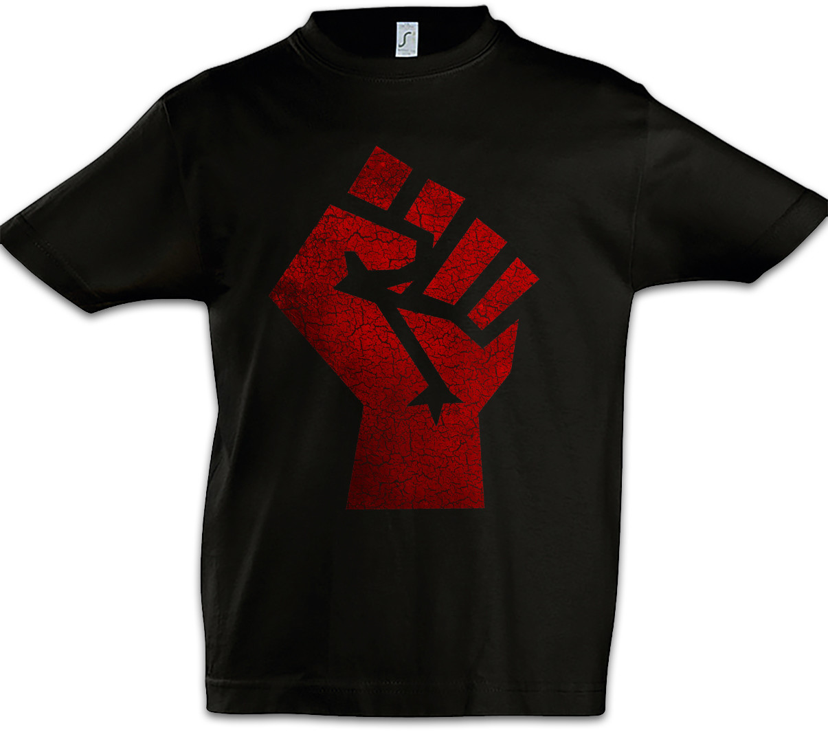 Raised Fist Kids Boys T-Shirt Red clenched Socialism Communism Symbol ...