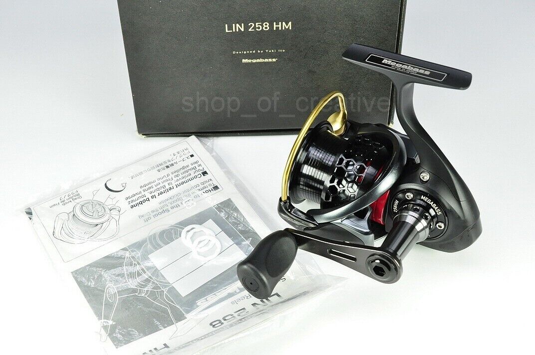 RARE!!! Megabass SPINNING MODEL REEL LIN258HM (New in box RARE!!! Megabass SPINNING MODEL REEL LIN258HM (New in box