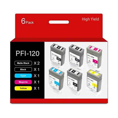 PFI-120 Compatible for Canon PFI-120MBK PFI-120BK PFI-120C PFI-120M PFI ...