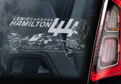 LEWIS HAMILTON 44 Sticker, Scuderia Ferrari SF 25 F1 Car Window Decal ...