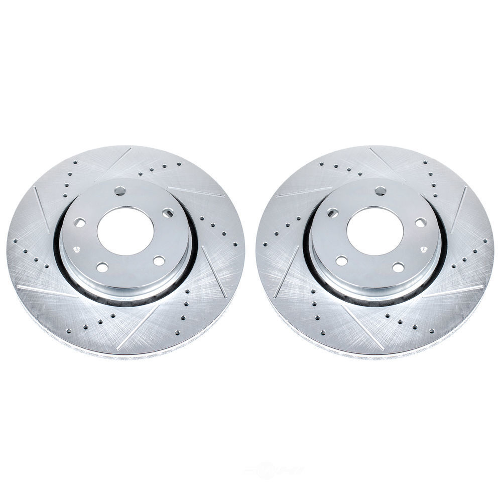 Disc Brake Rotor Set-Front Drilled, Slotted and Zinc Plated Brake Rotor ...