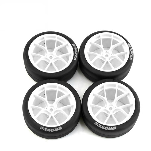 4Pcs Upgrade 65mm 1/10 RC Car Tires & Wheels Rims 12mm Hex Hub For ...