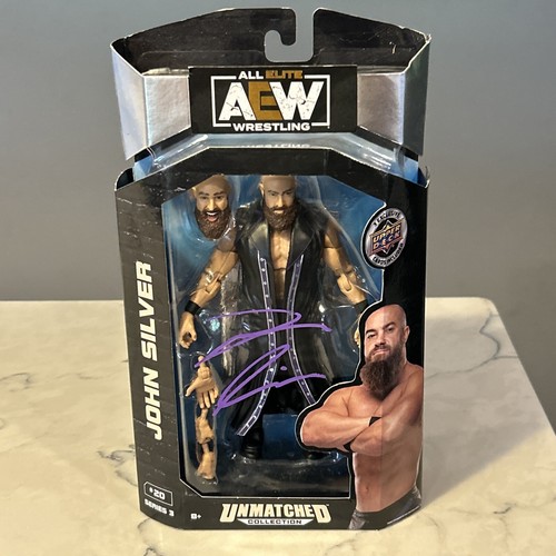 AEW Unmatched Unrivaled Collection Wrestling Figure John Silver Signed ...