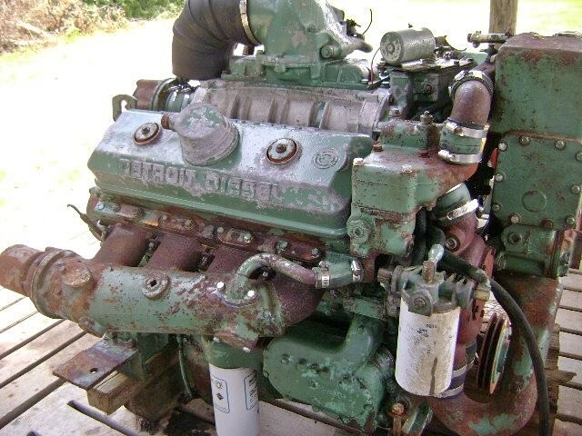 8v71 Detroit Diesel 8v-71n Marine Diesel Engine 318 HP With Allison 2 1 ...