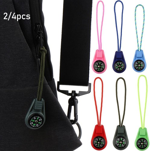 Zipper Tail Rope Mini Survival Compass EDC Outdoor Tools Pocket ...