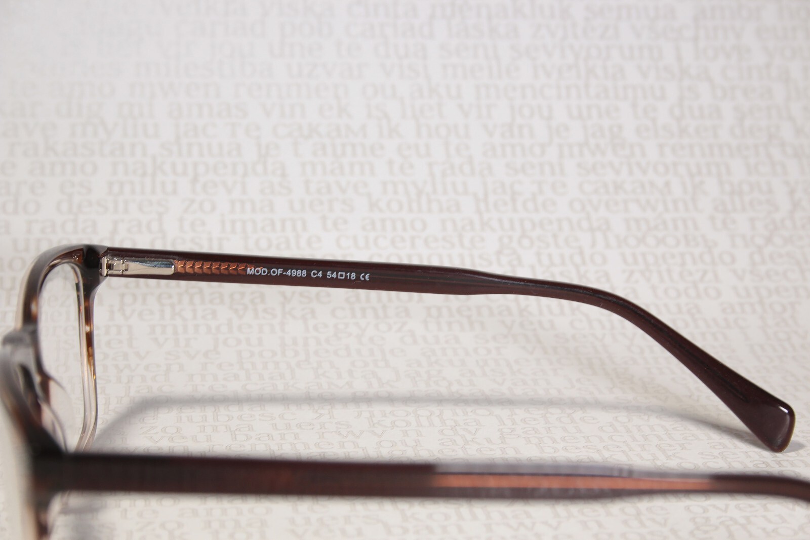 Men's Large Classic Style Brown to Clear Gradient Eyeglass Frames ...