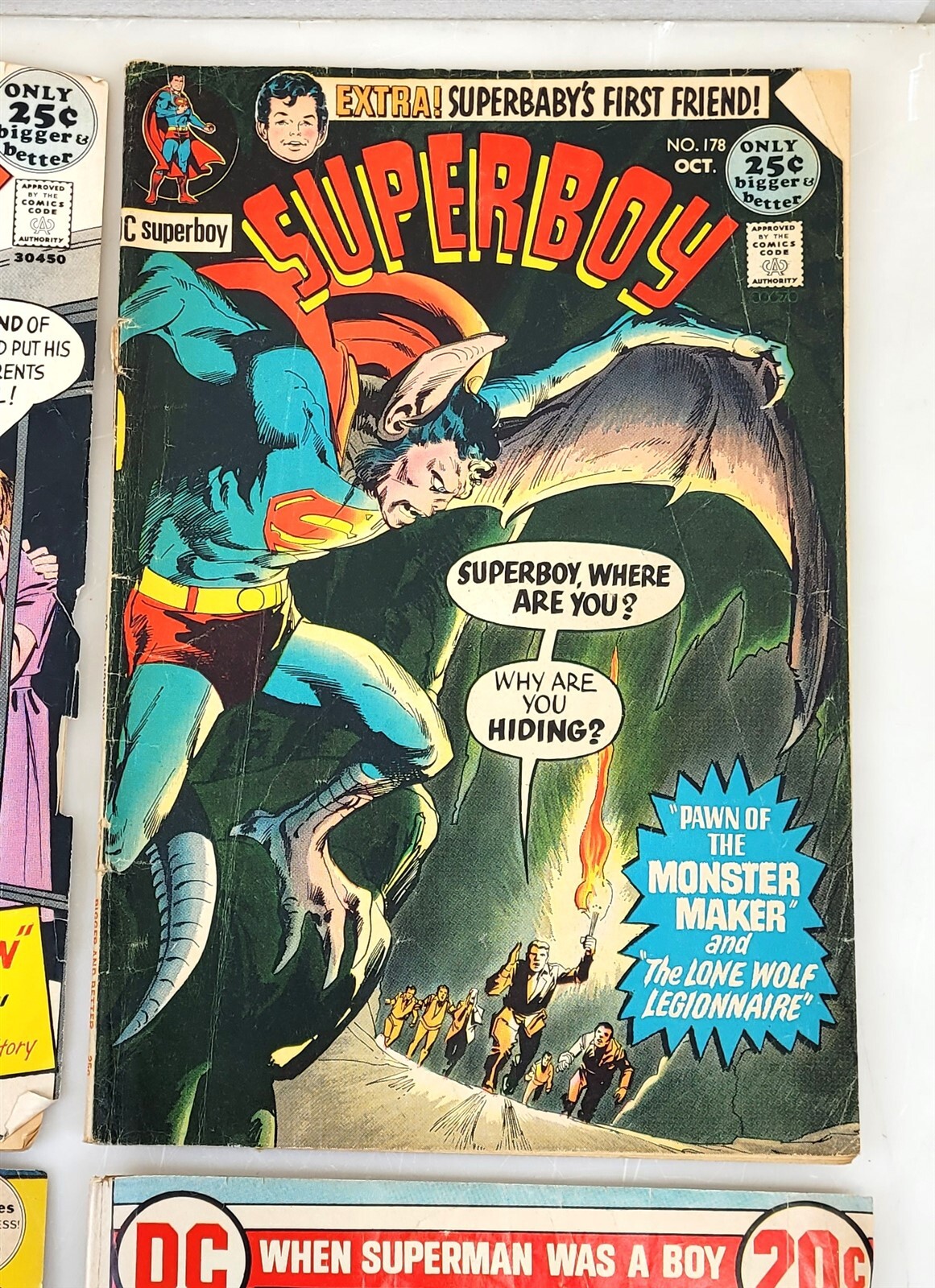 6 - 1970's DC Comics Giant Superboy Superman #165 #177 #178 #179 #182 ...