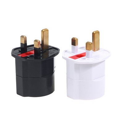 EU Euro 2 Pin To UK 3 Pin Plug AC Universal Adapter Travel Converter ...