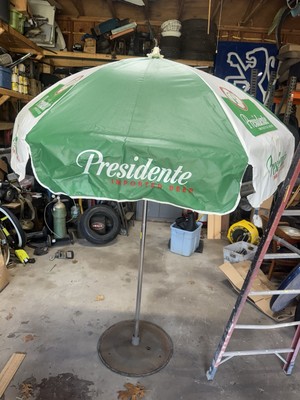 Presidente Imported Beer Green White Pub Patio Umbrella 5 1/2’ Round | eBay