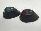 MARINE BOAT PAIR OF GREEN RED NAVIGATION SIDE LIGHT BLACK NYLON HOUSING ...