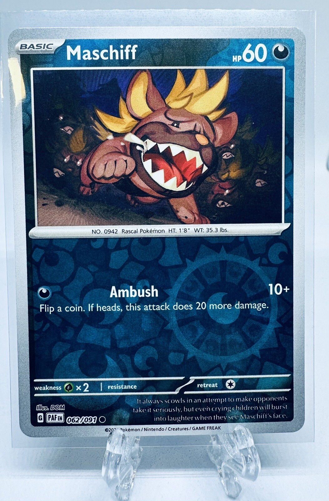 Maschiff 62/91 Paldean Fates Reverse Holo PAF EN Pokemon Card | eBay