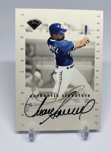 Juan Samuel AUTOGRAPH Toronto Blue Jays 1996 Leaf Signature Series AUTO ...