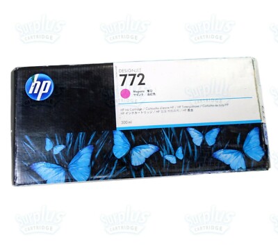 Genuine HP 772 Magenta 300ml CN629A Ink Cartridge DesignJet Z5200 Z5400 ...