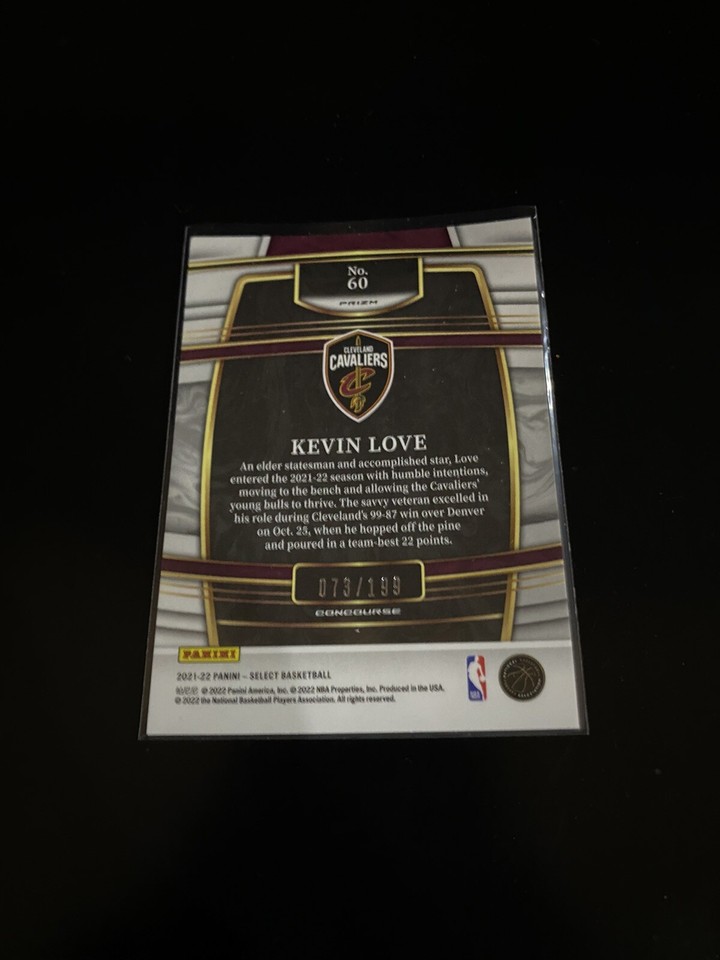 Kevin Love 2021/22 Panini Select Red Concourse /199 PWE | eBay
