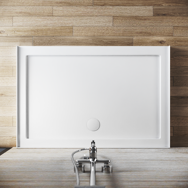 Solid Shower Base Acrylic Fiberglass Rectangle Shower Tray ...