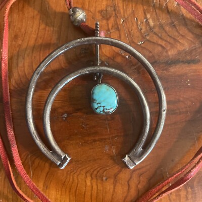 Handsome Rare Old Naja With Fine Smooth Bezel Turquoise Cabochon, Bench ...