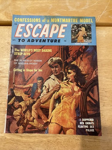 Vintage Men’s Escape To Adventure Magazine September 1963 Sex pulp ...