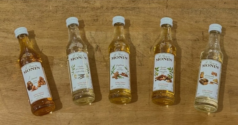 Costa Coffee Syrup Set Gift 5x5cl Monin Caramel/Vanilla/Gingerbread ...