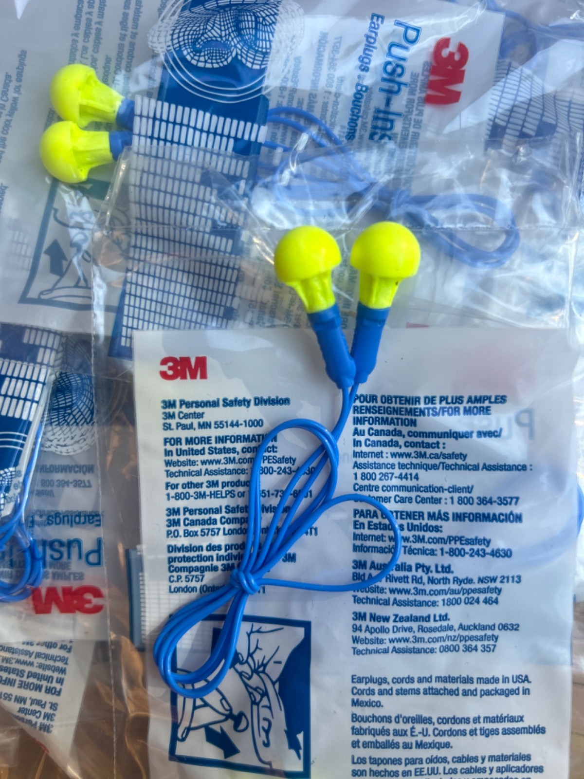 50 Pairs NEW 3M Push-In Reusable Ear Plugs, Uncorded NRR28 28dB 318 ...