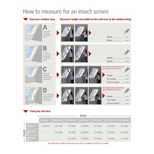 VELUX Insect Screen ZIL original mosquito net for roof window skylights ...