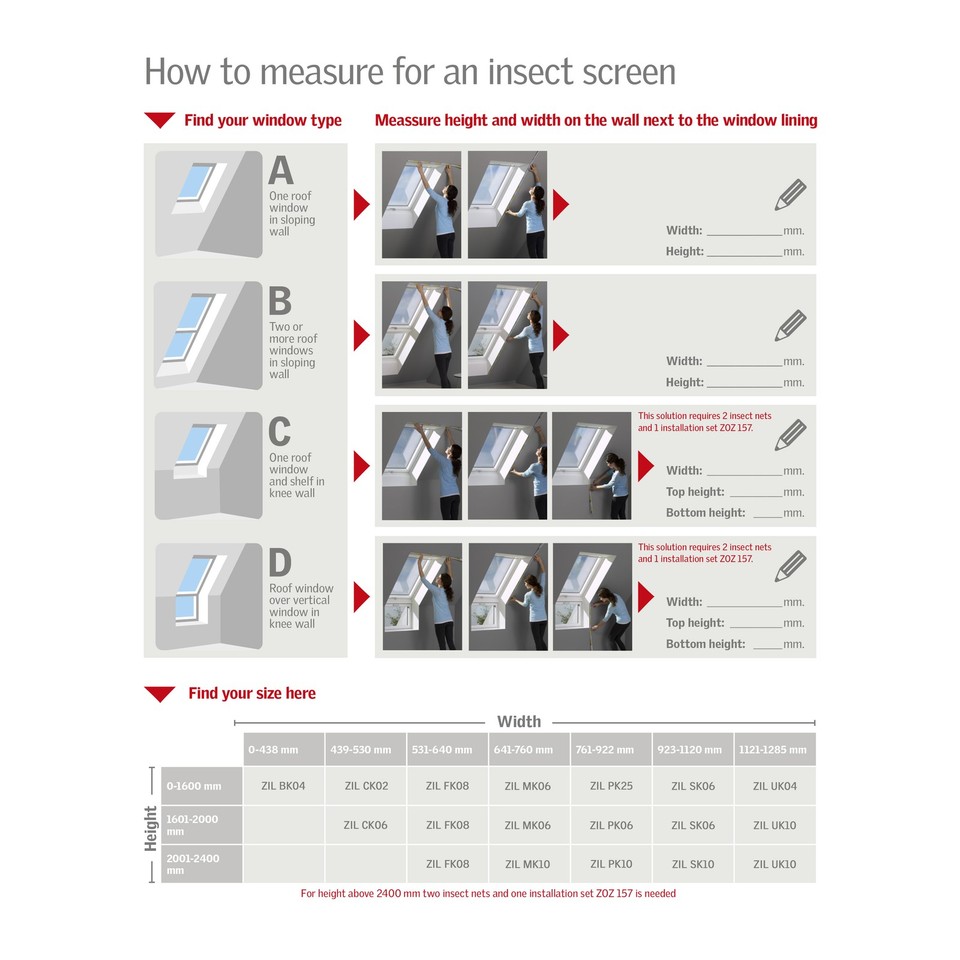 VELUX Insect Screen ZIL original mosquito net for roof window skylights ...