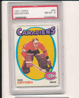 1971 Topps Hockey Card Ken Dryden Canadiens rookie #45 psa 8 mt bxm | eBay