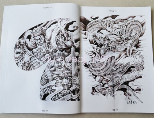 80 Pages New Tattoo Art Designs Flash Manuscript Sketch Line Reference ...