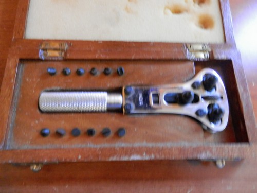 VINTAGE WATCHMAKERS CASE OPENER TOOL KIT WRENCH BOXED w/12 Tips | eBay