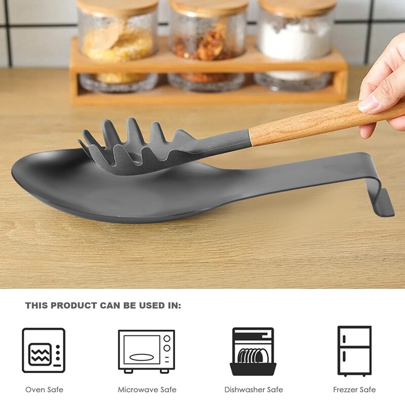 Stainless Steel Spoon Rest,Spatula Ladle Holder, Stainless Steel ...