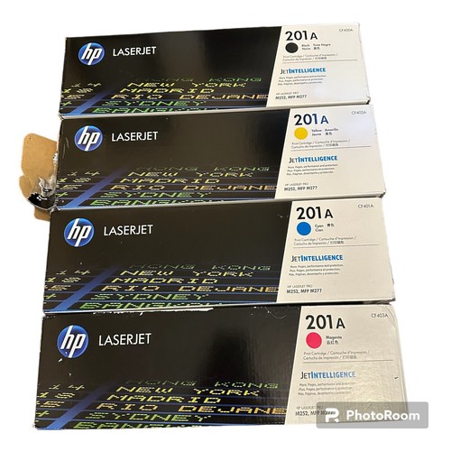 HP 201A 4-Pack Toner Cartridges Cyan, Yellow, Magenta, Black CF400AQ1 ...