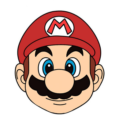 1- Mario Face edible wafer paper pre cut cake topper, Choose size | eBay