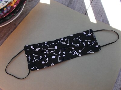 100% Cotton Mask - Music Notes and Symbols - 2 layers of fabric | eBay