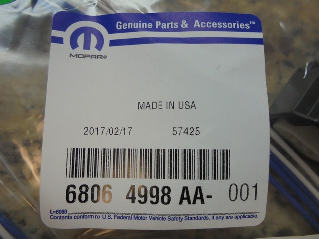 CHRYSLER 3 Way Wiring Mopar OEM 68064998AA for sale online | eBay